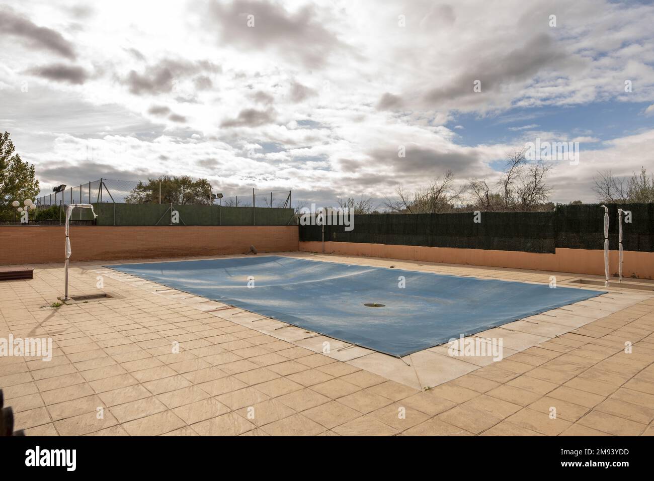 Community summer pools with gardens with canvas to spend the winter and ...