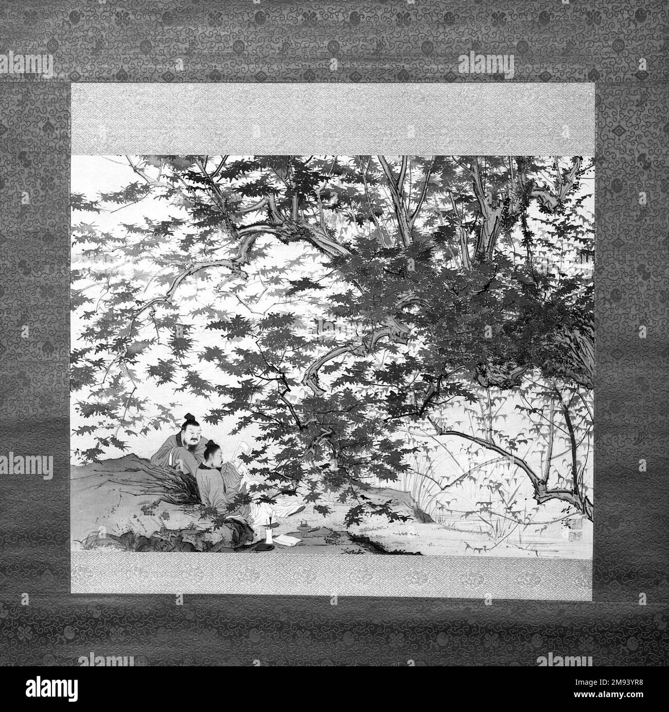Artwork hanging tree Black and White Stock Photos & Images - Alamy