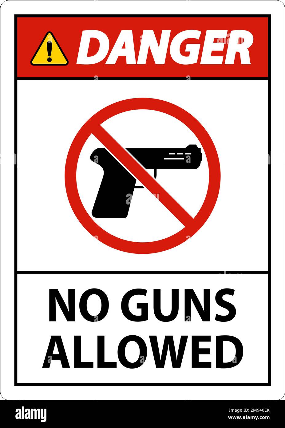 No Gun Rules Sign, Danger No Guns Allowed Stock Vector Image & Art - Alamy