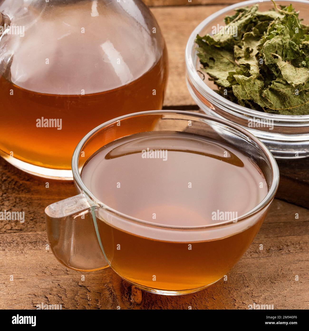 Infusion of dried nettle leaves - Urtica Stock Photo - Alamy