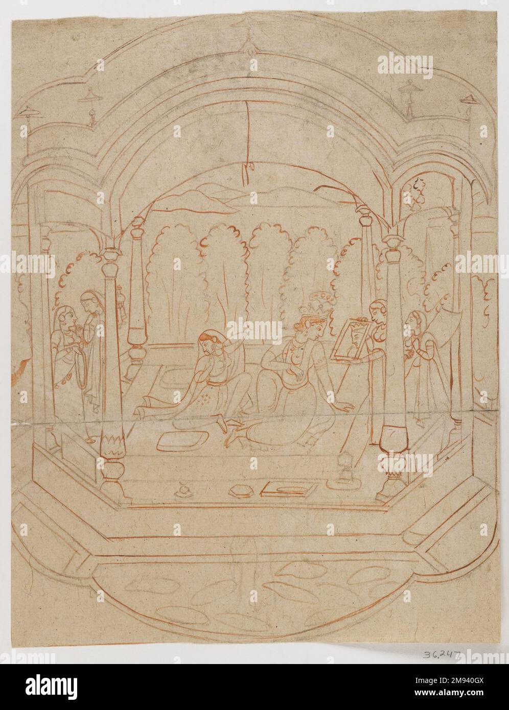 Large First Drawing for a Miniature Painting Large First Drawing for a ...