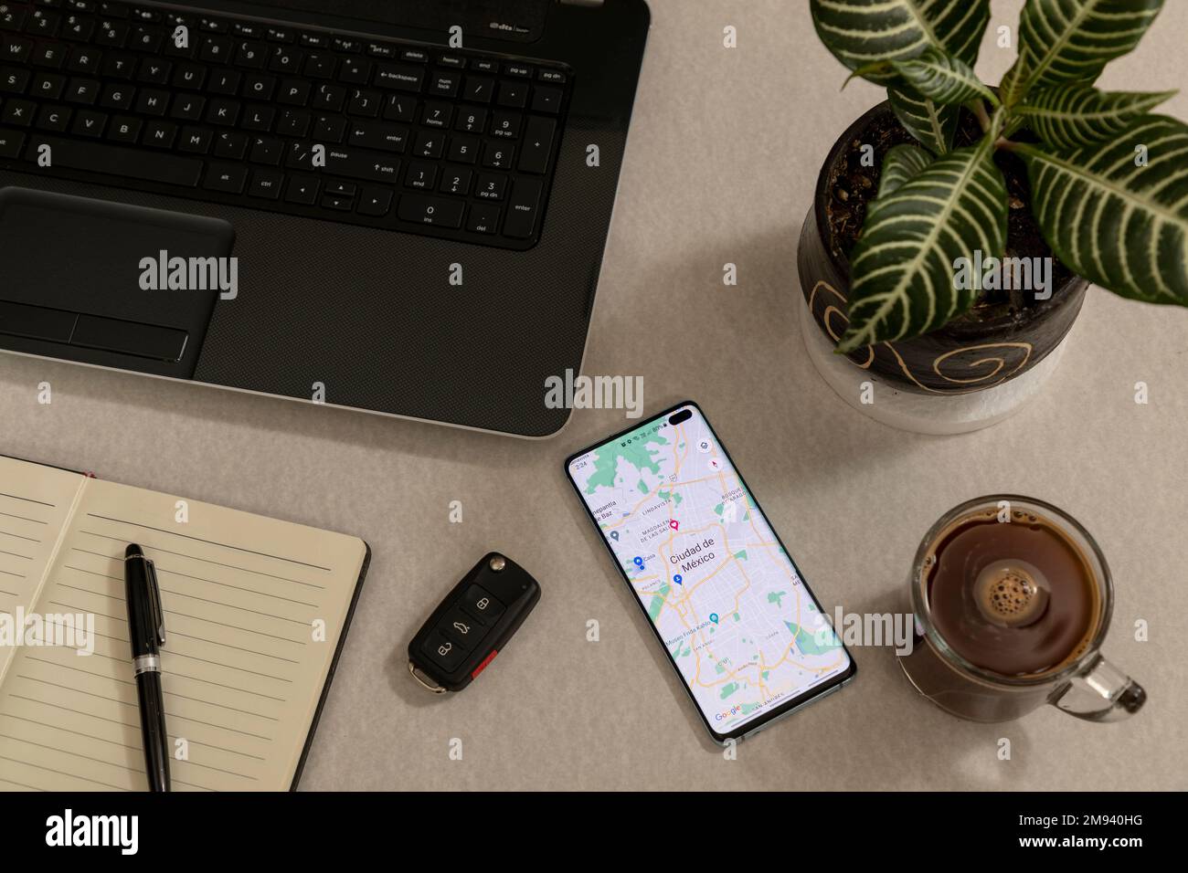 Mexico ,CDMX - May 01, 2022: Google Maps application on a cell phone ...