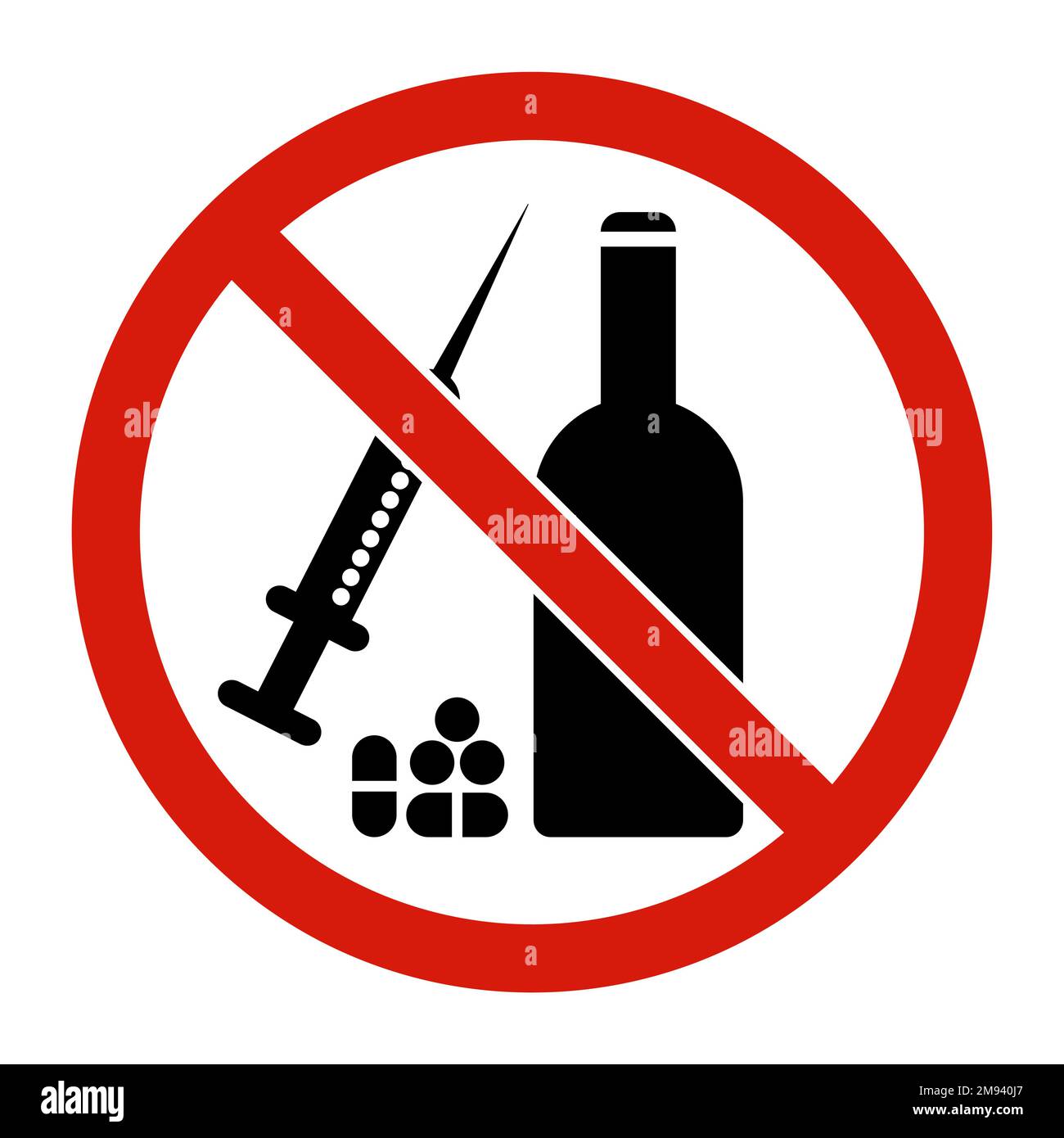 Notice Sign Drug Free Zone Stock Vector Image & Art - Alamy
