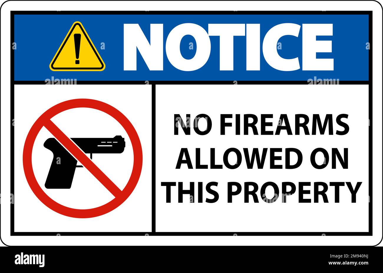 Notice Sign No Firearms Allowed On This Property Stock Vector Image ...