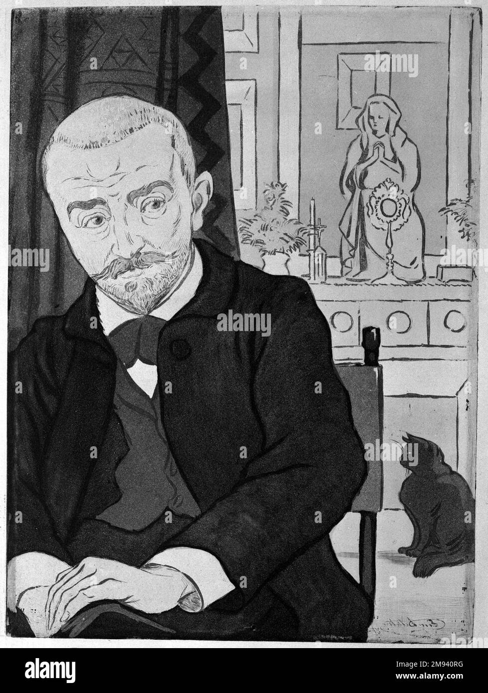Portrait de Huysmans Eugène Delatre (French, 1864-1938). Portrait de ...