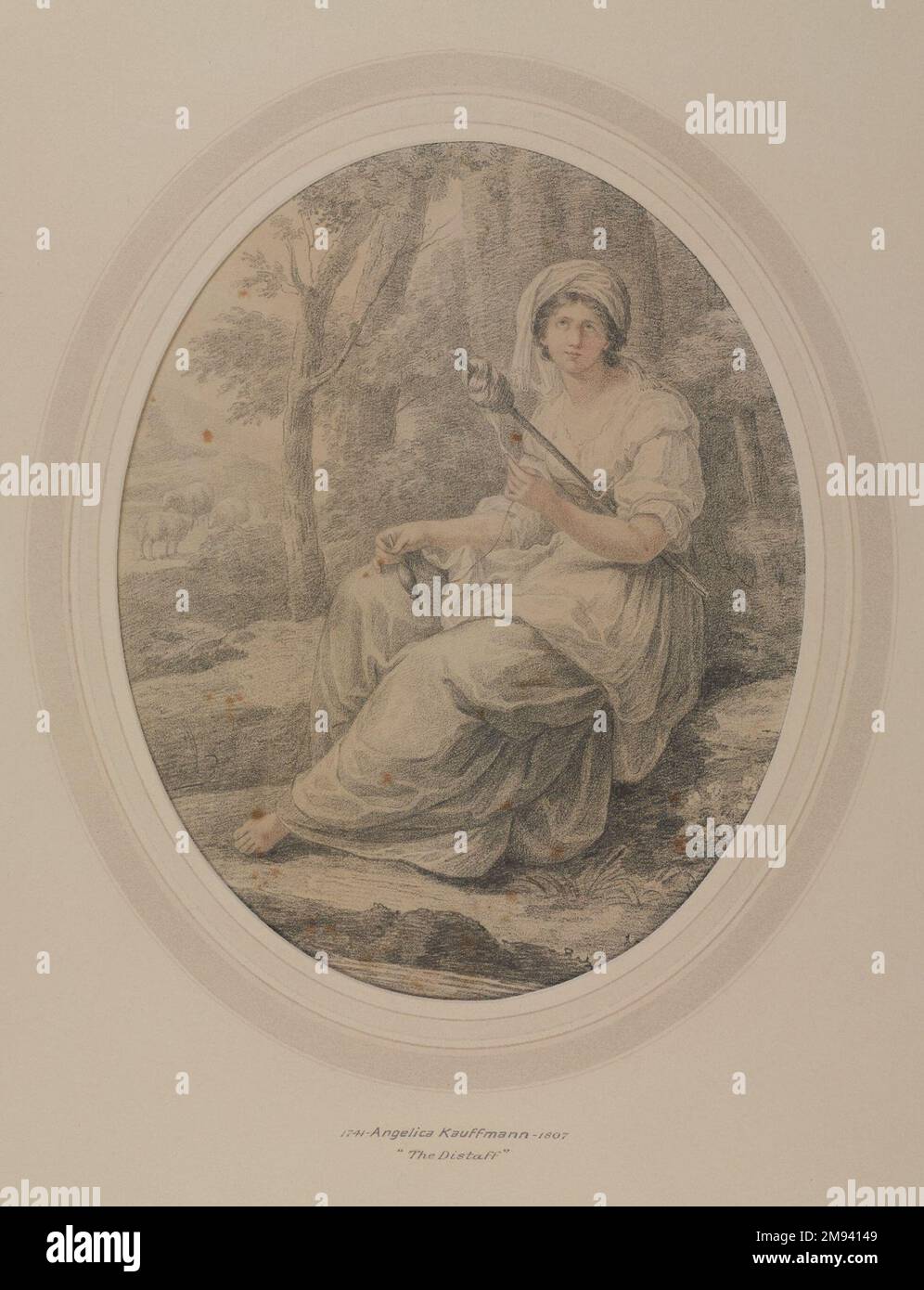 The Distaff Angelica Kauffmann (Swiss, 1741-1807). The Distaff, 18th ...