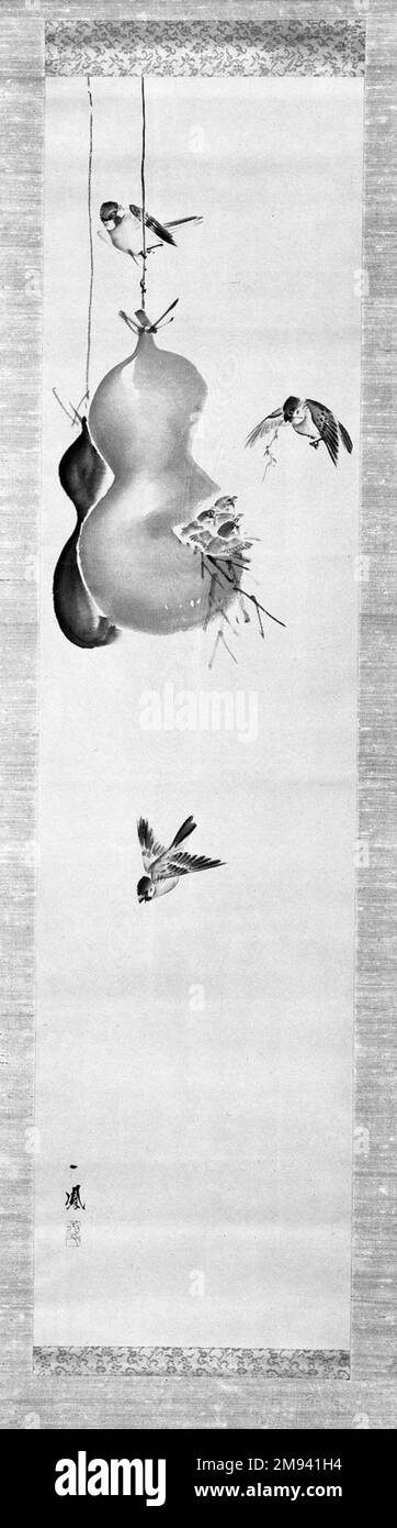 Sparrows and Gourds Mori Ippo (Japanese, 1798-1891). , 19th century ...