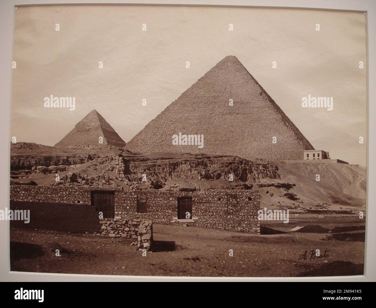 Pyramids at Giza (View from northeast of the pyramids of Chephren and ...