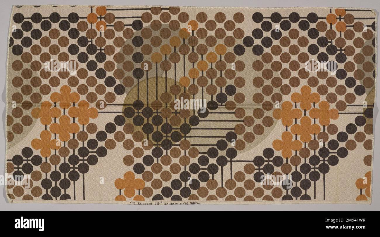 Fabric Sample from The Taliesin Line Frank Lloyd Wright (American, 1867 ...