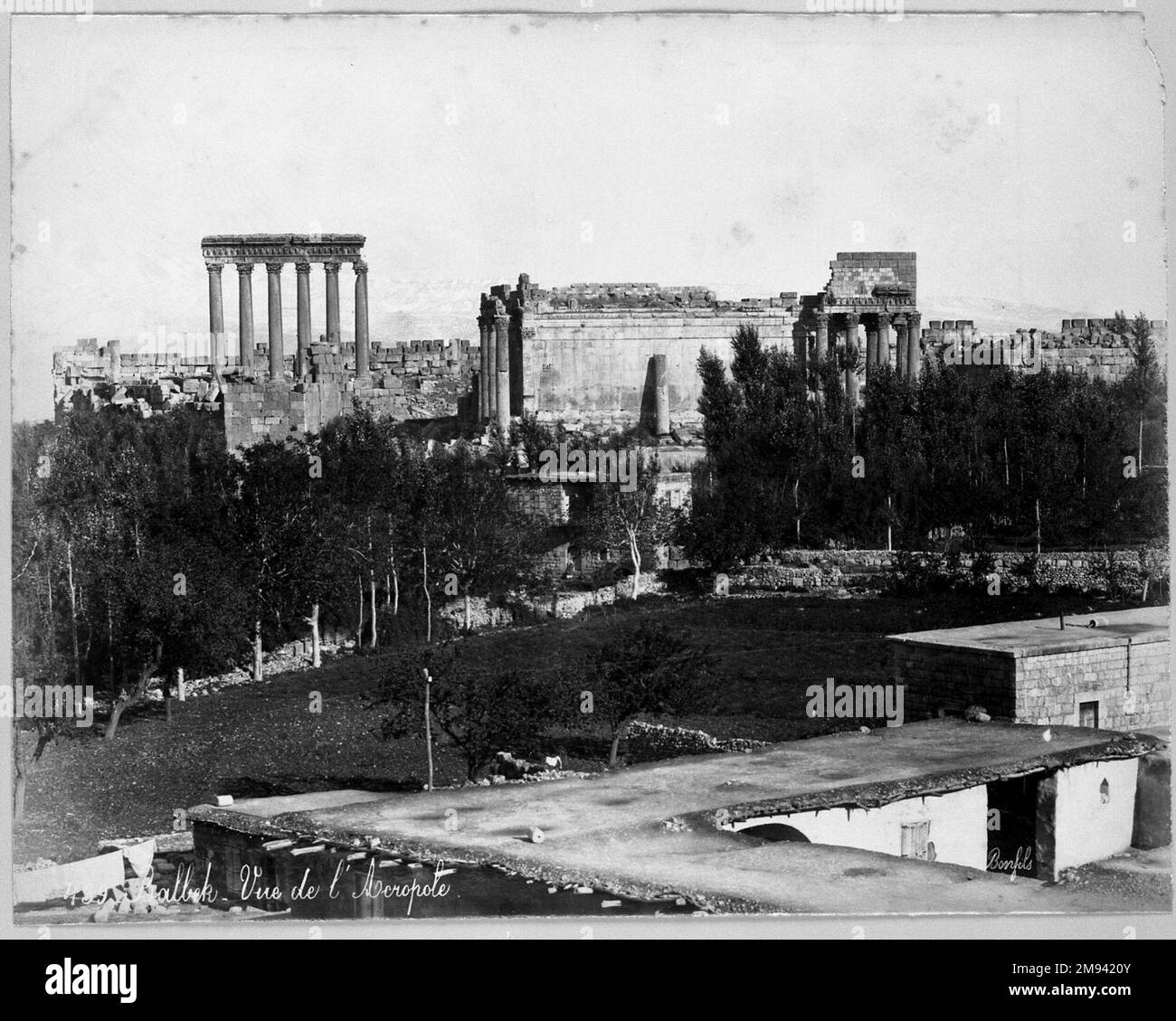 Balbek: view of the Acropolis Felix Bonfils (French, 1831-1885). Balbek ...