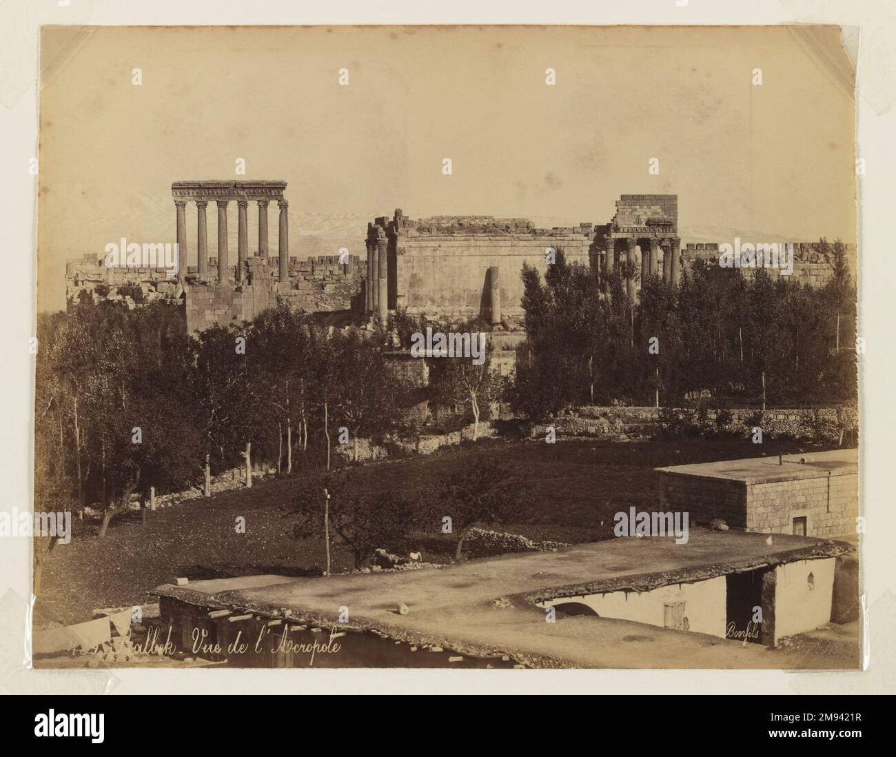 Balbek: view of the Acropolis Felix Bonfils (French, 1831-1885). Balbek ...