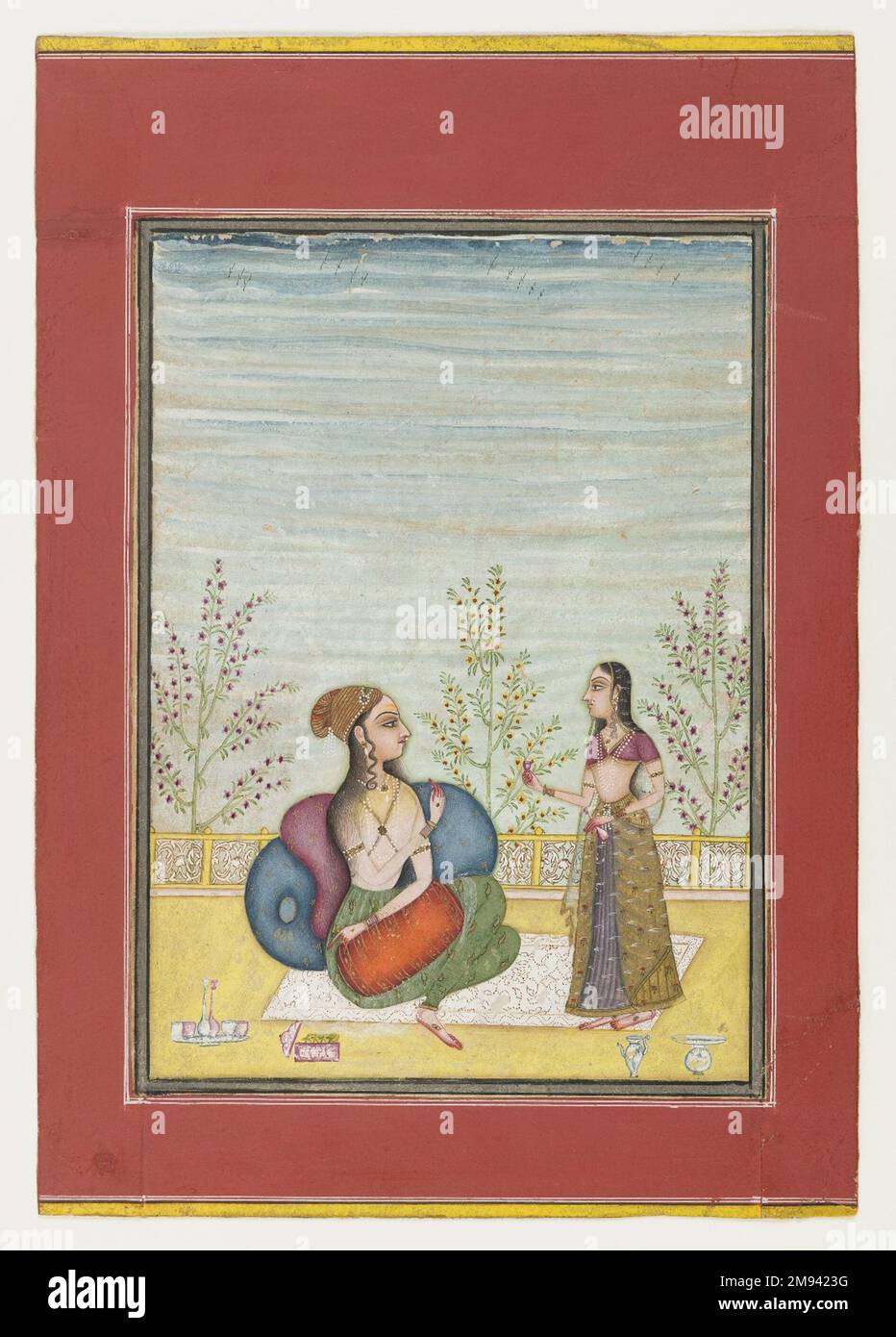 Woman and Attendant Attributed to Ruknuddin or a follower. , ca. 1700 ...