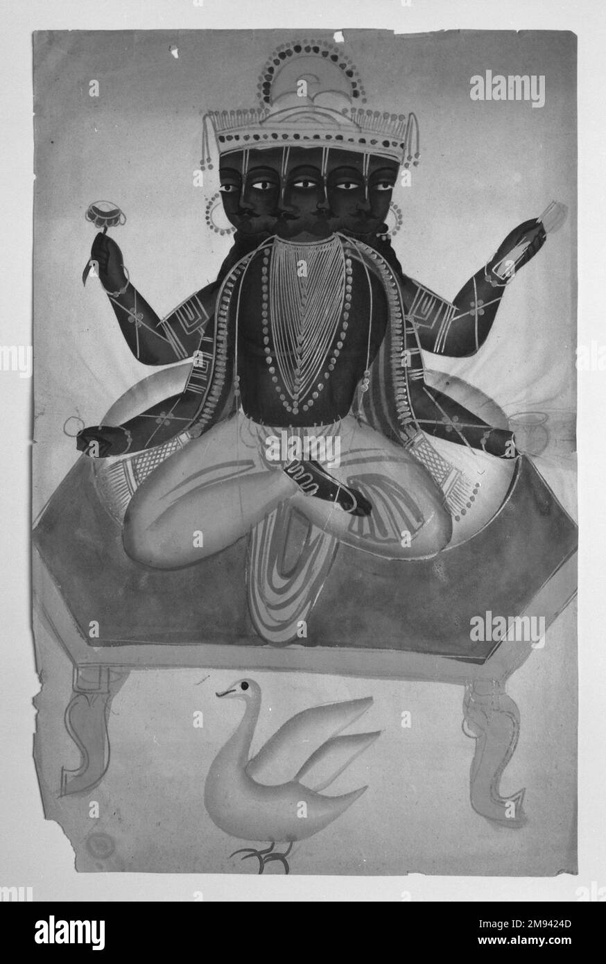 Brahma painting Black and White Stock Photos & Images - Alamy
