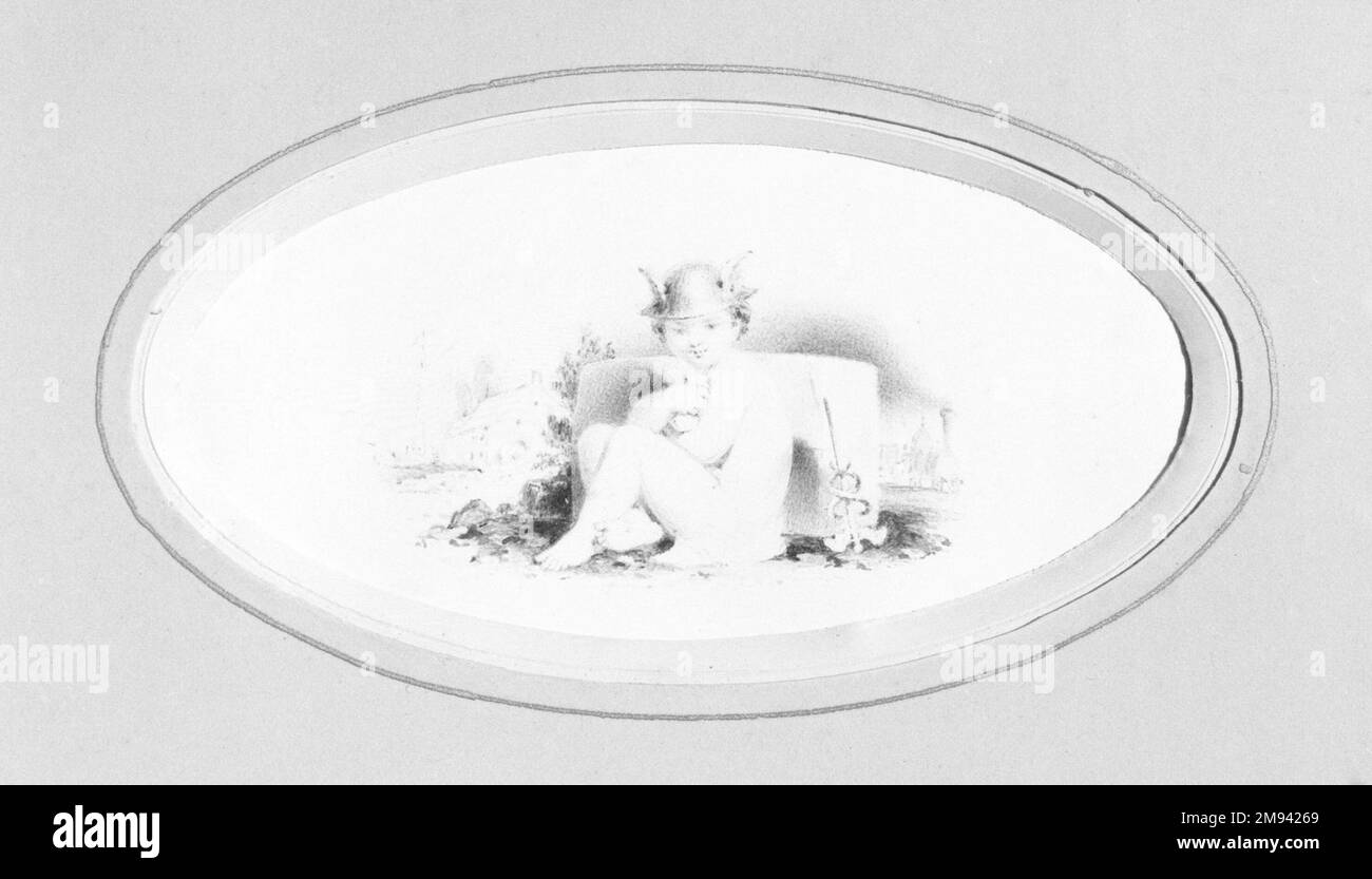 Vignette G American. Vignette G, 1840s-1850s. Watercolor and graphite ...