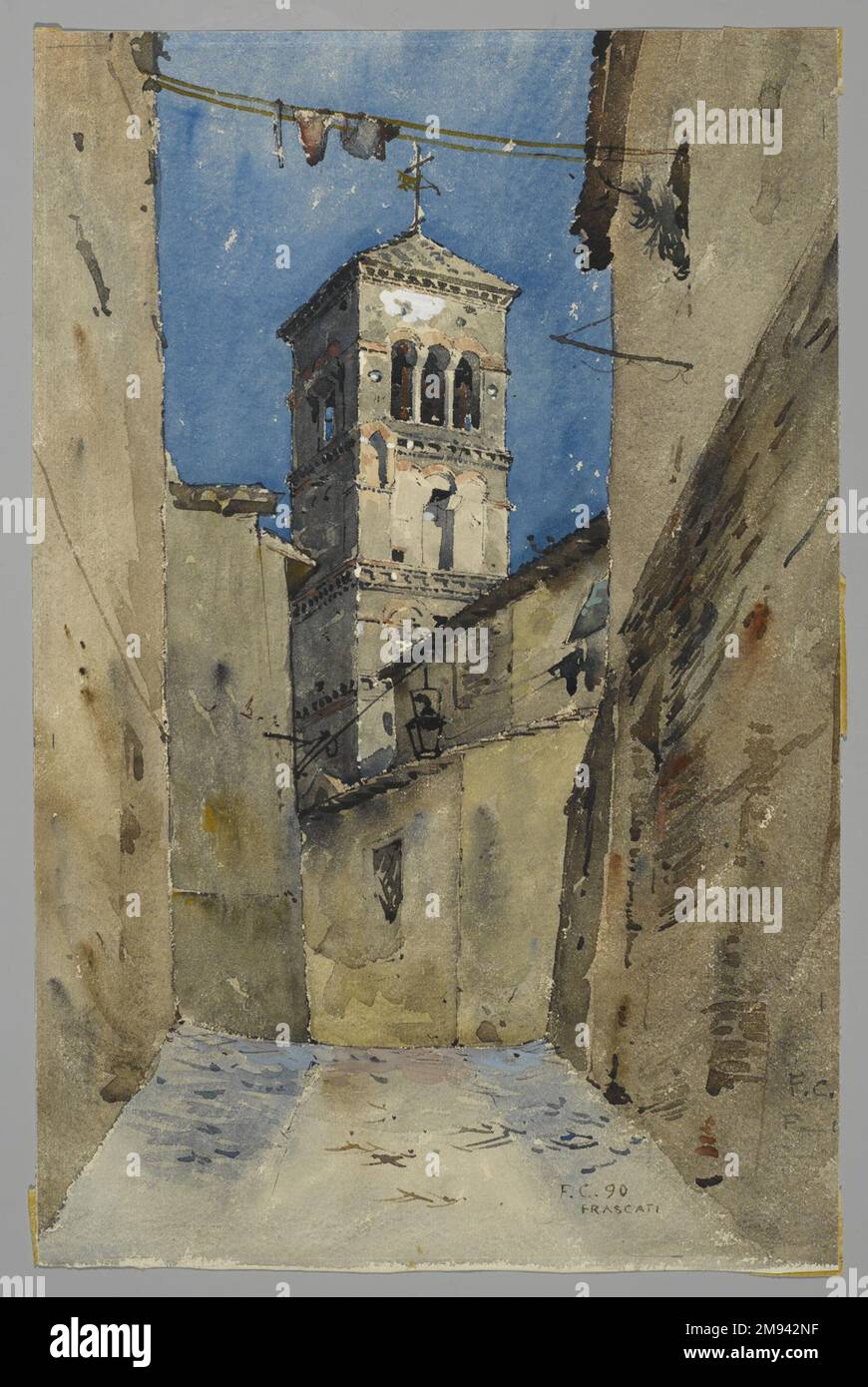 The Old Campanile, Frascati Frederic Crowninshield (American, 1845-1918 ...