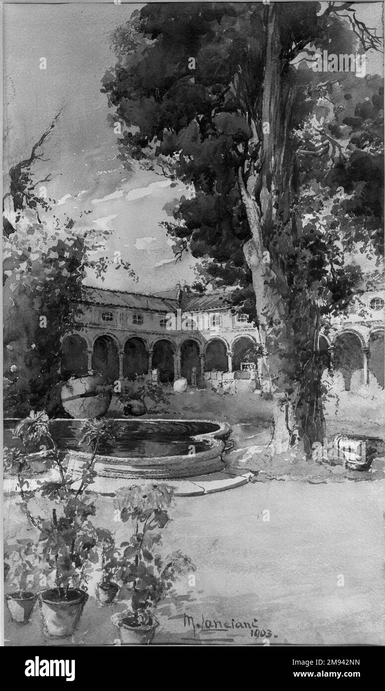 Cloister M. Lanciani. , 1903. Watercolor, 28 3/8 x 19 11/16 in. (72.1 x ...