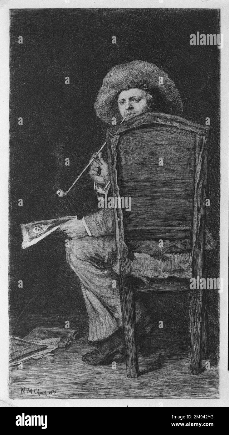 Portrait of a Man Smoking a Pipe William Merritt Chase (American, 1849 ...