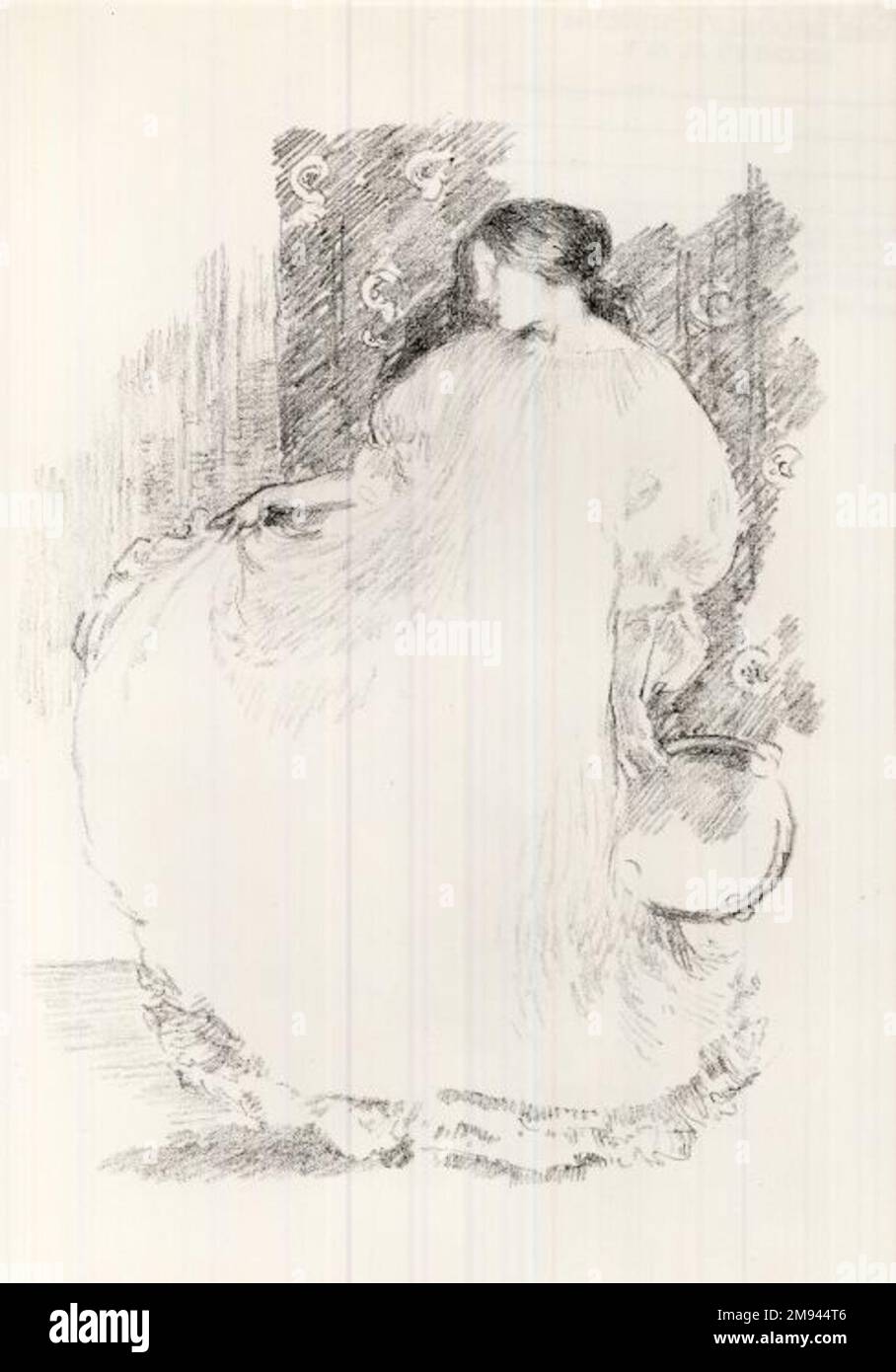 Girl with Tamborine Robert Anning Bell (British, 1863-1933). Girl with ...