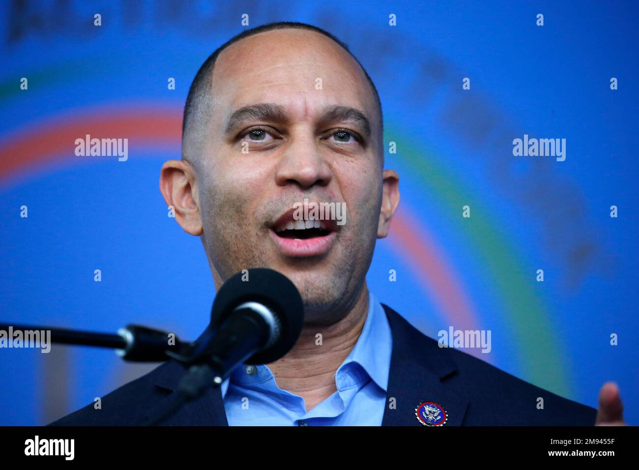 Minority leader of the US House of Representatives Hakeem Jeffries ...