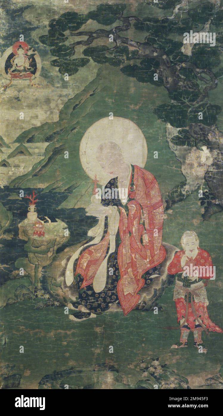 Arhat Abheda (One of Nine Tibetan Ritual Paintings of Arhats) , 17th ...