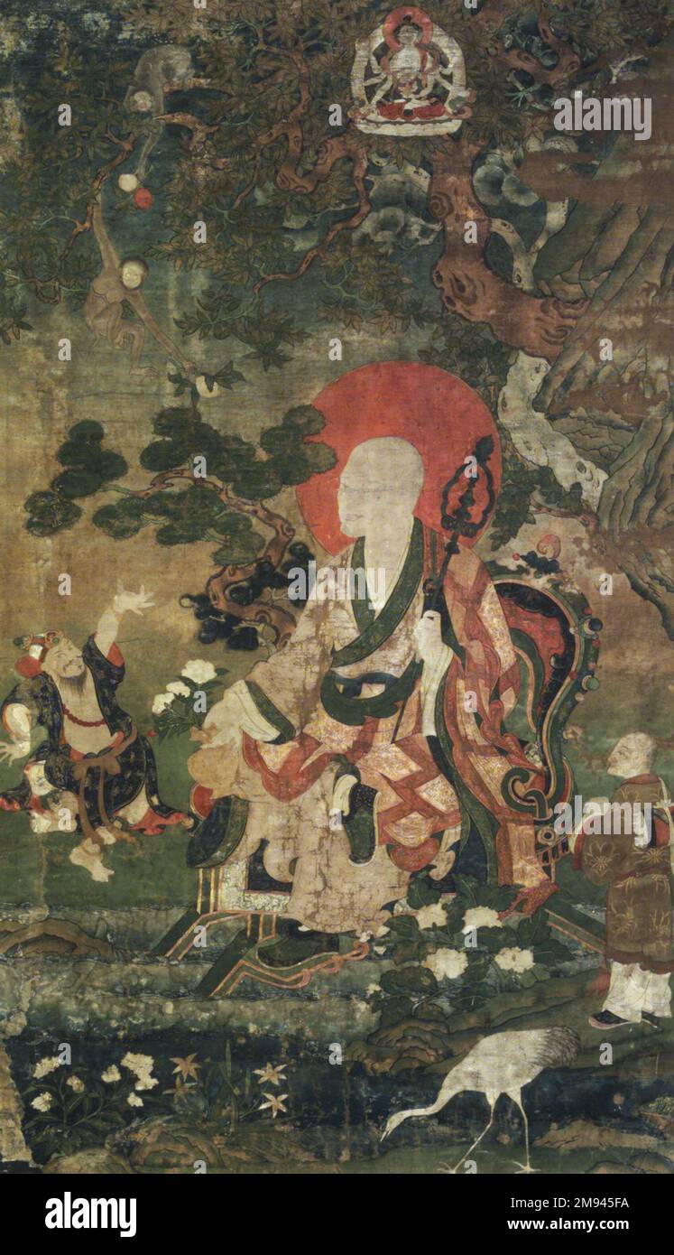 Arhat Nagasena (One of Nine Tibetan Ritual Paintings of Arhats) , 17th ...