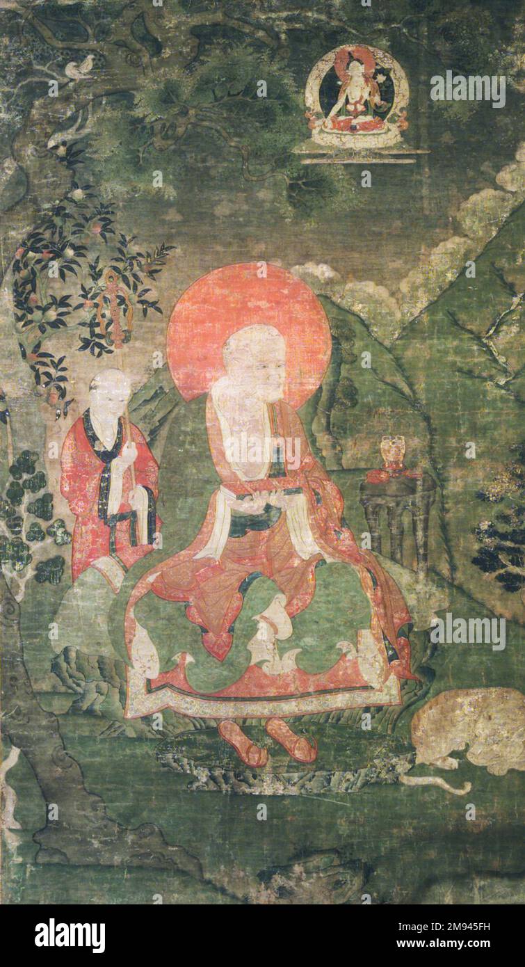 Arhat Gopaka (One of Nine Tibetan Ritual Paintings of Arhats) , 17th ...