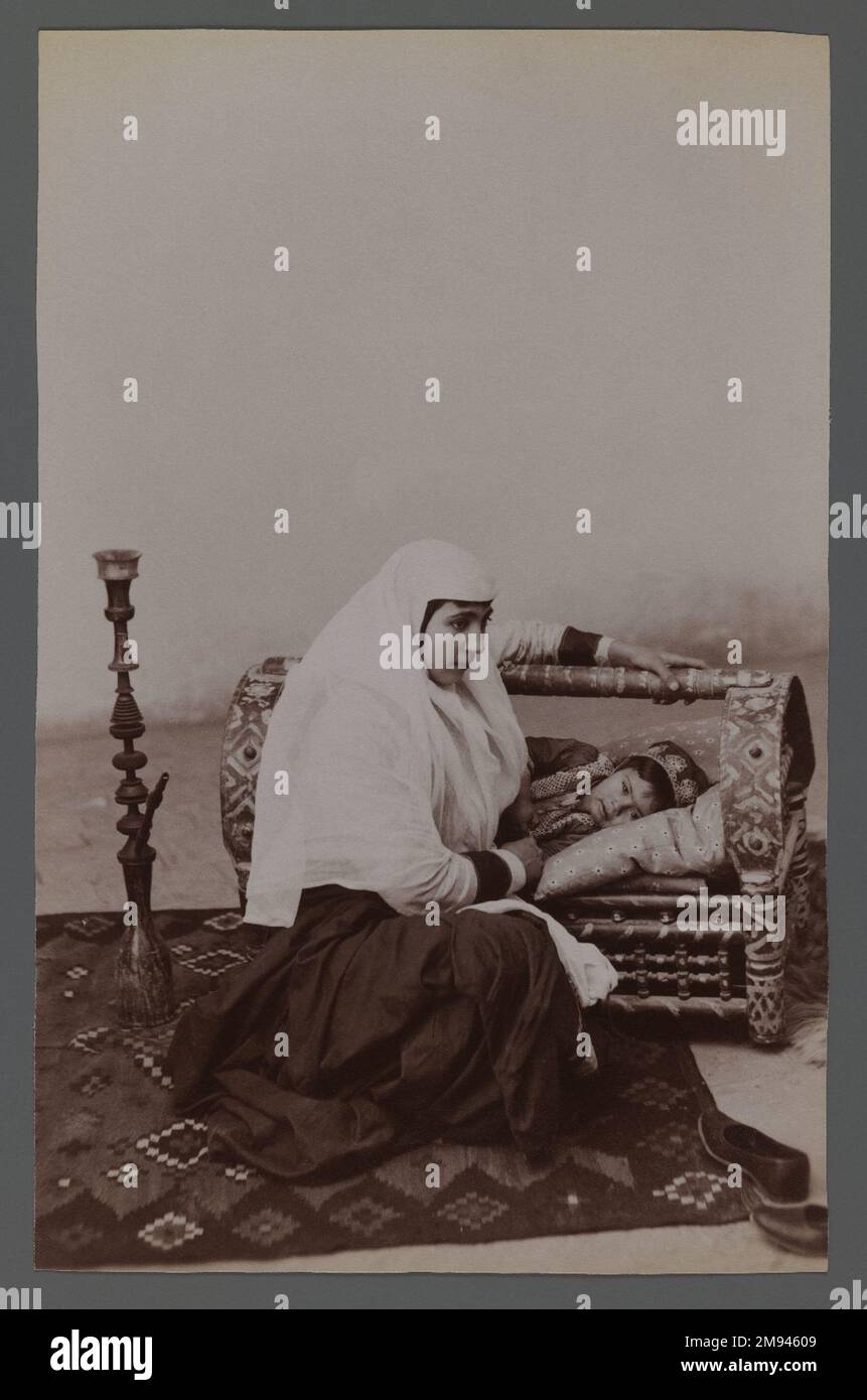 Woman Rocking her Child's Cradle, One of 274 Vintage Photographs , late ...