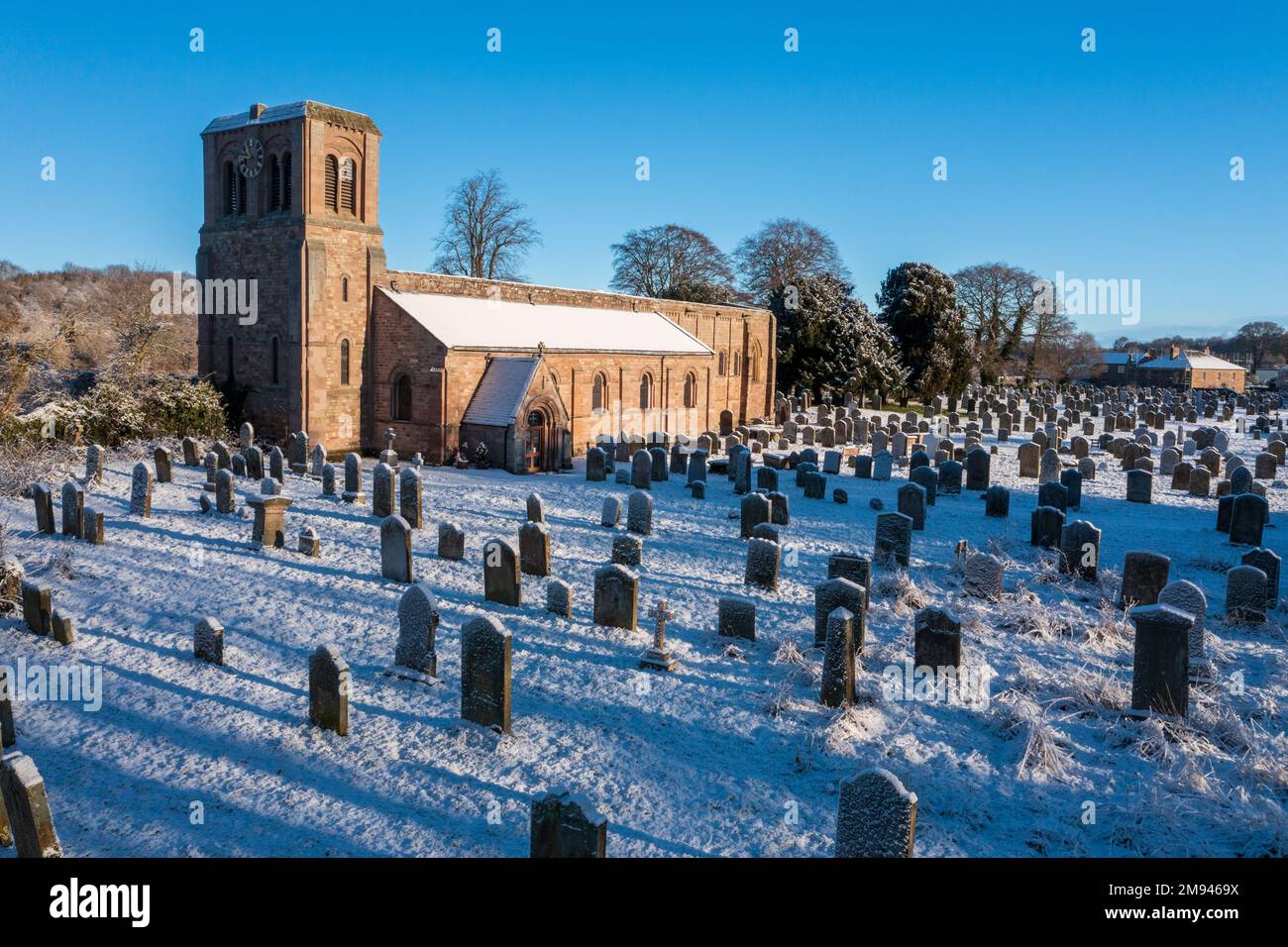St Cuthbert's Church, Norham, north Northumberland, England, UK Stock ...