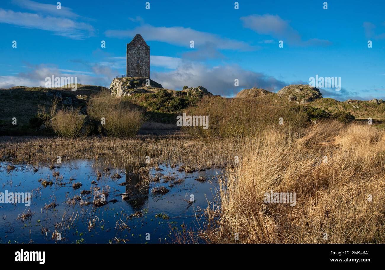 Smailholm Tower a peel tower, around five miles (8 km) west of Kelso in ...