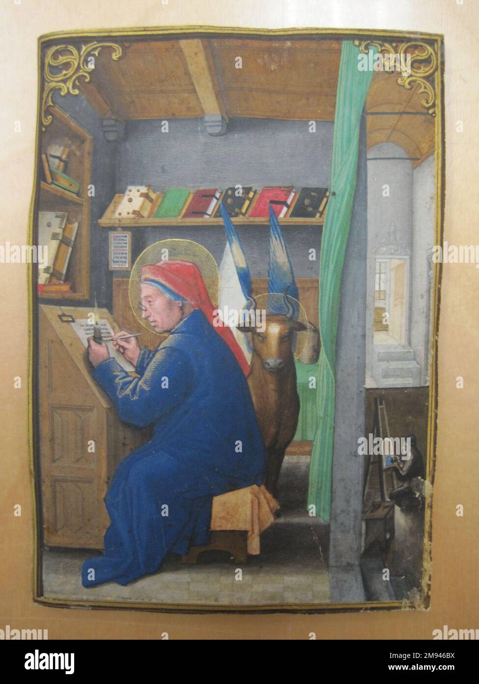 St. Luke Writing in Crown Simon Bening (Flemish, 1483-1561). St. Luke ...