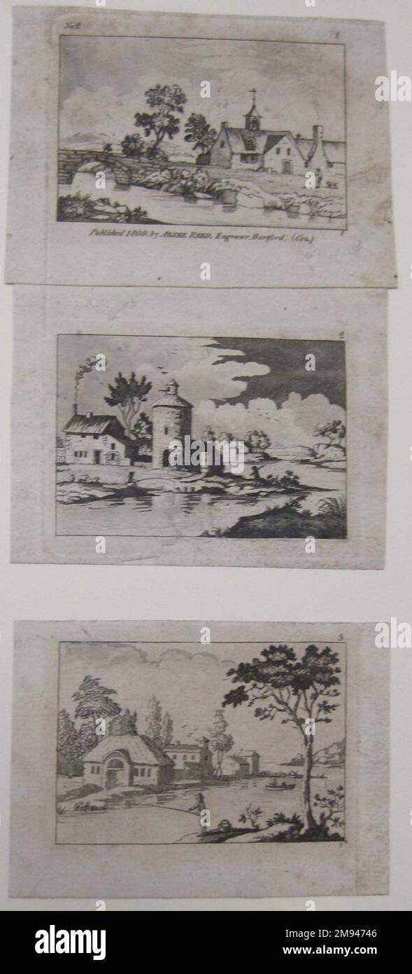 Connecticut Views. Plates 1, 2, 3 Abner Reed (American, 1771-1866 ...