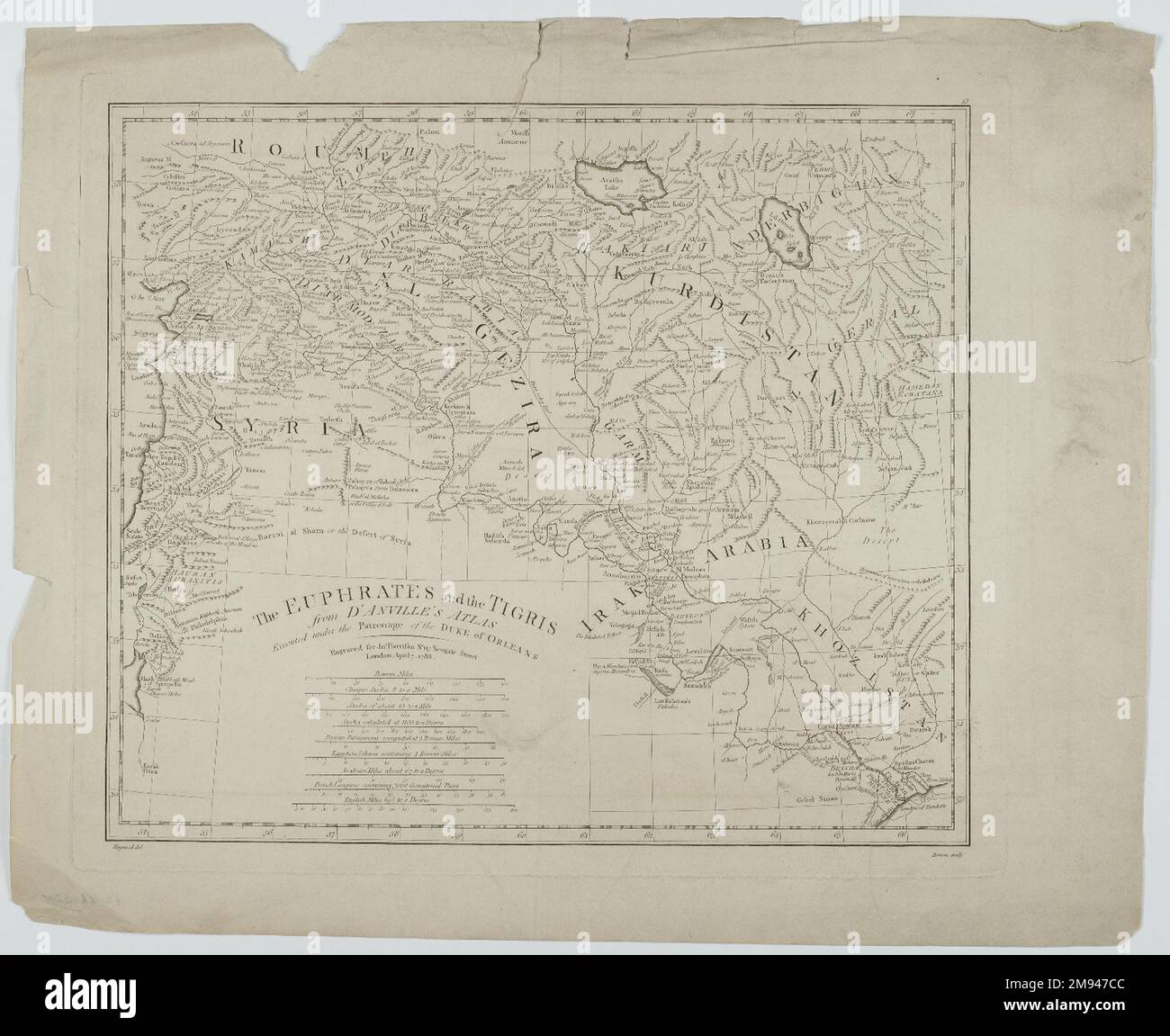 The Euphrates and the Tigris from D' Anville's Atlas Thomas Bowen (died ...