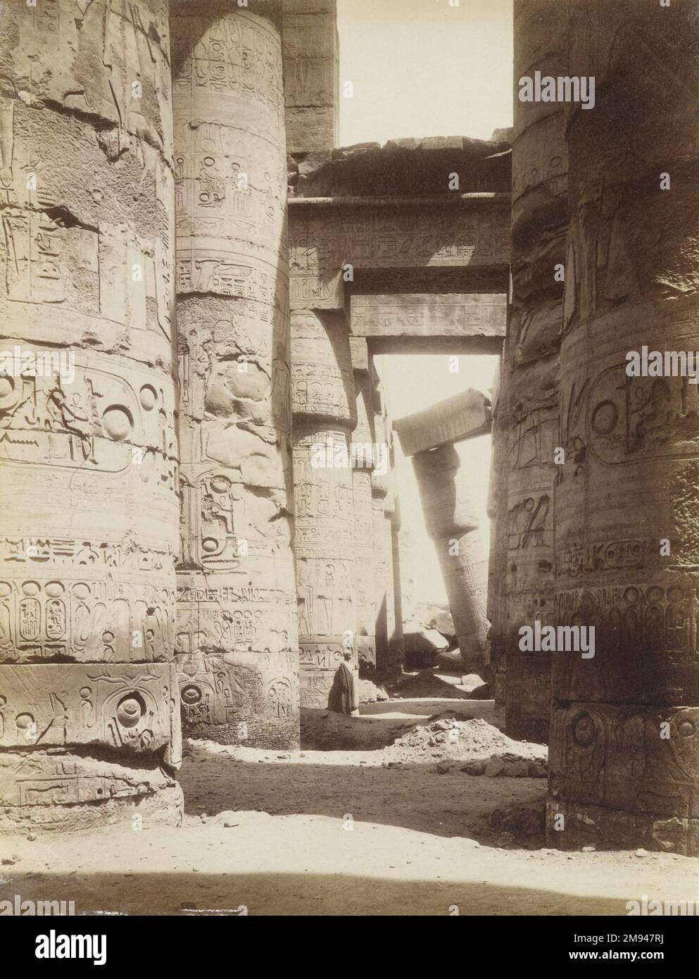 Karnak Interieur de la Salle Antonio Beato (Italian and British, ca ...