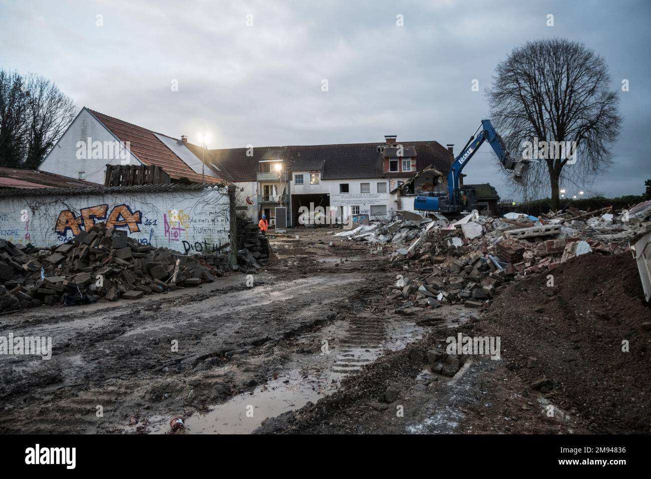 01-13-2023.Lutzerath,Germany.The village is sealed off and will be ...