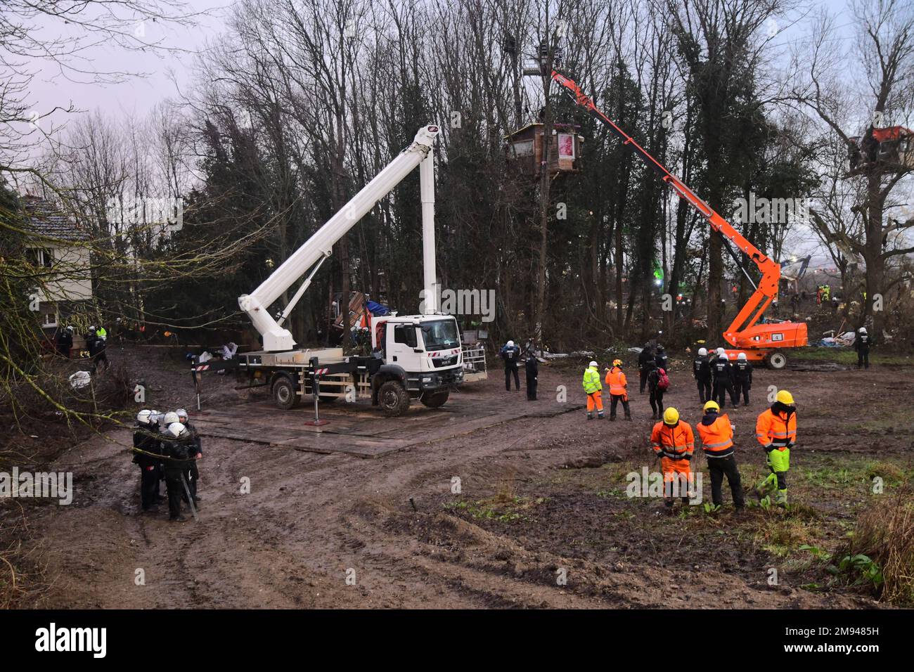 01-13-2023.Lutzerath,Germany.The village is sealed off and will be ...