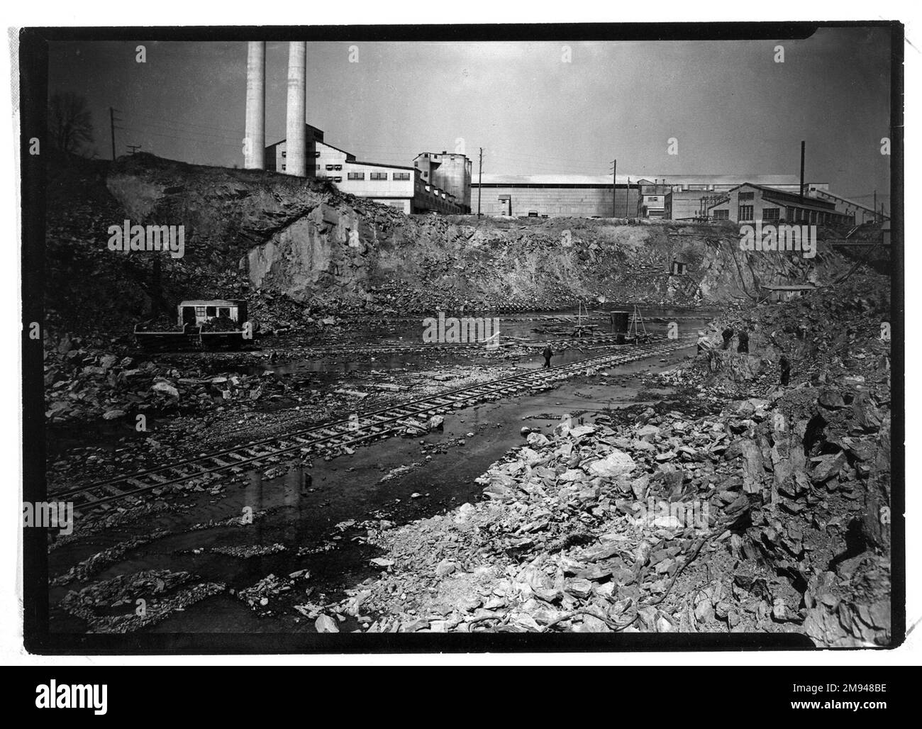 [Untitled] (Steel Mill with Excavation and Railroad Tracks) Lewis ...