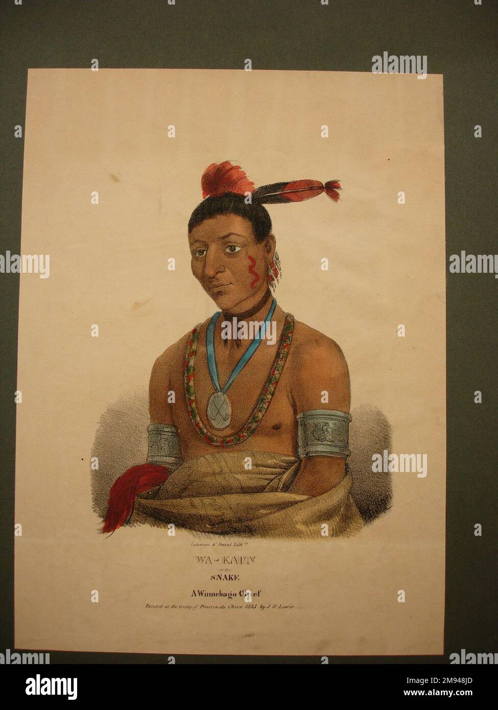 Wa-Kaun, or The Snake, a Winnebago Chief James Otto Lewis (American ...
