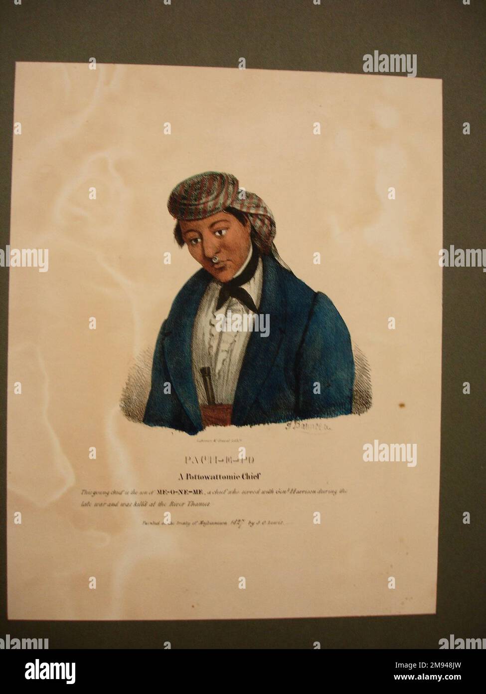 Pach-E-Po, a Pottowattomie Chief James Otto Lewis (American, 1799 ...