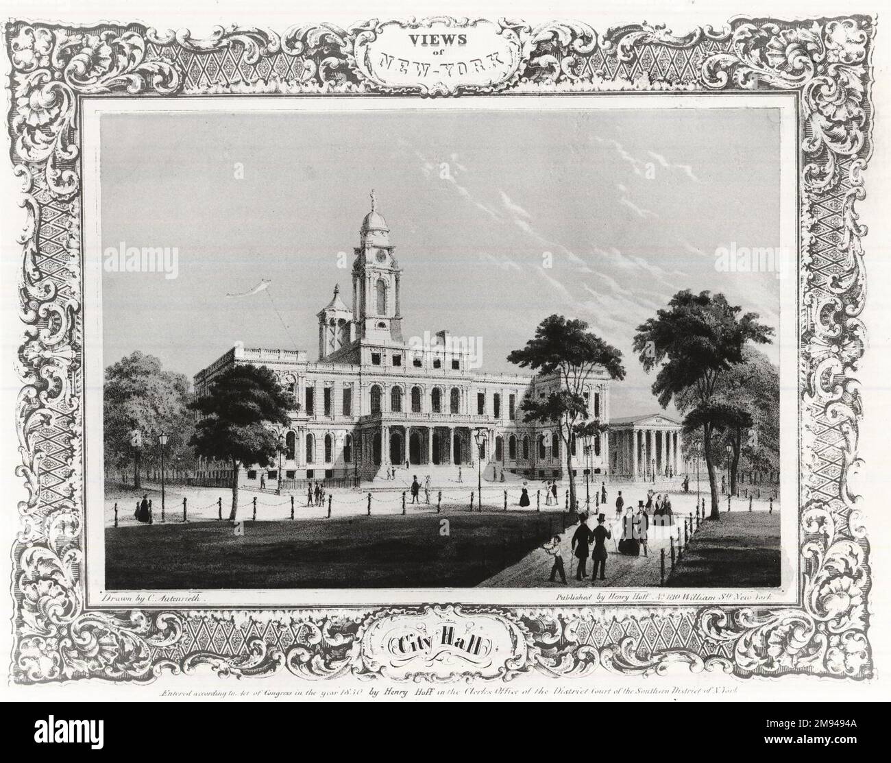 City Hall, from Series "Views of New York" Charles Autenrieth (American ...