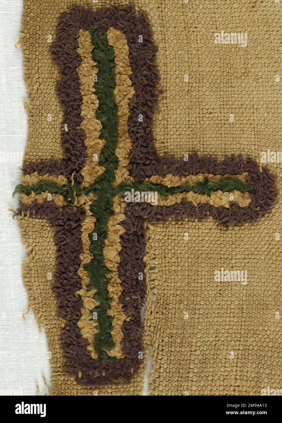 Fragment with Cross and Geometric Decoration Coptic. Fragment with ...