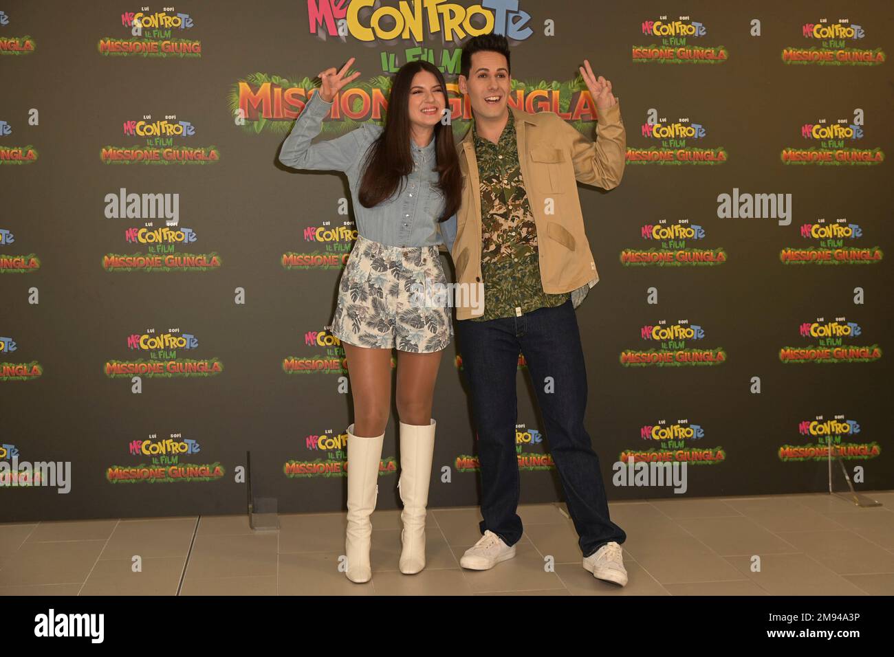 Rome, Italy. 16th Jan, 2023. Sofia Scalia (l) and Luigi Calagna (r ...
