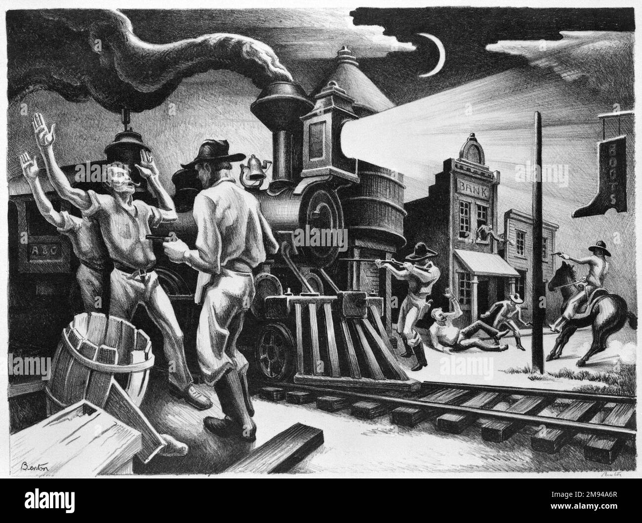 Jesse James Thomas Hart Benton (American, 1889-1975). Jesse James, 1936 ...