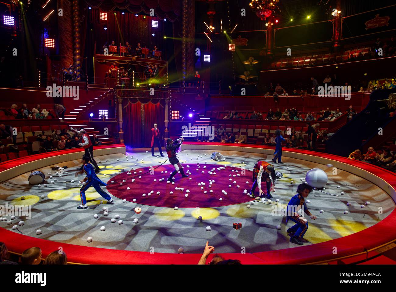 Paris, France. 15th Janv, 2023. Artists perform during Cirque Bouglione's 'Fantaisie' show at ...