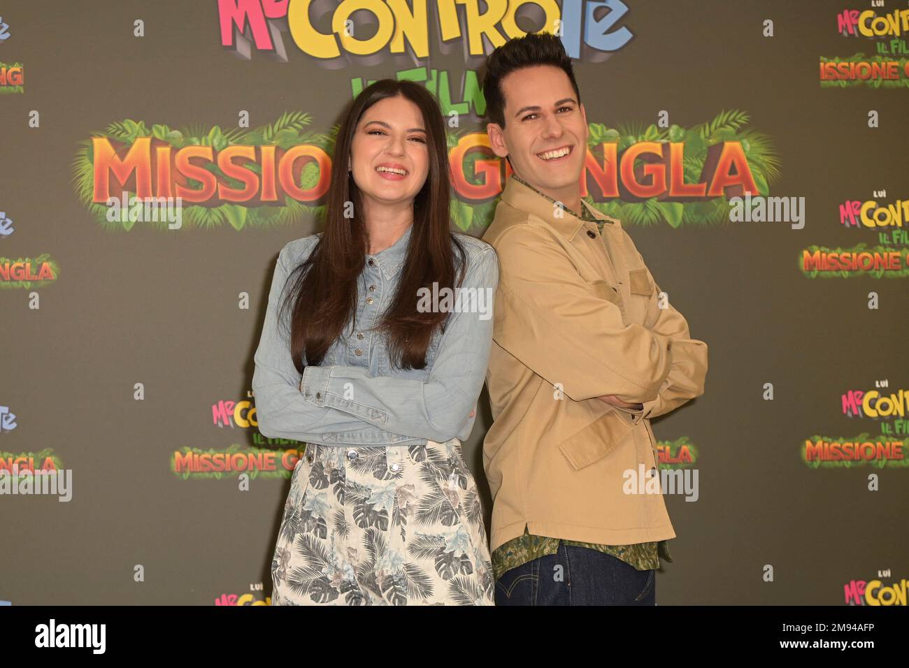 Sofia Scalia (l) and Luigi Calagna (r) attend the photocall of the ...
