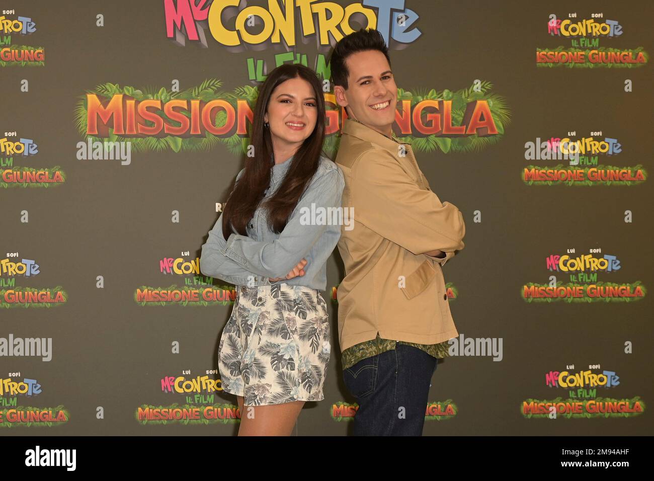 Sofia Scalia (l) and Luigi Calagna (r) attend the photocall of the ...