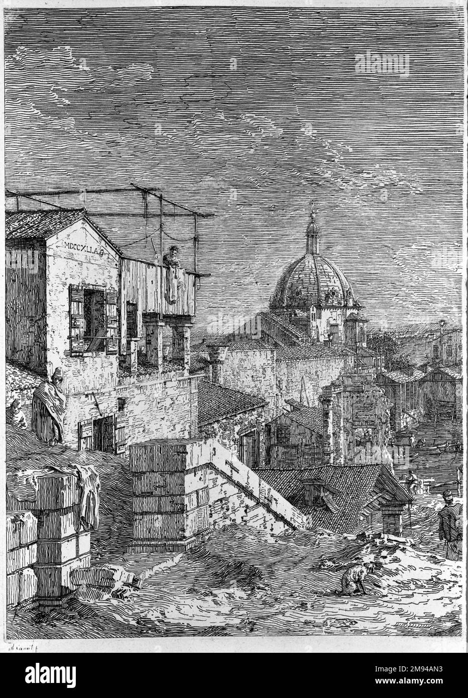 The House with the Inscription (left half of Undivided Plate) and The ...