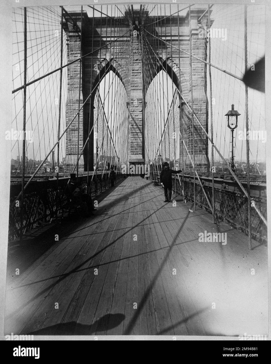 East River Bridge Breading G. Way (American, 1860-1940). , ca. 1888 ...