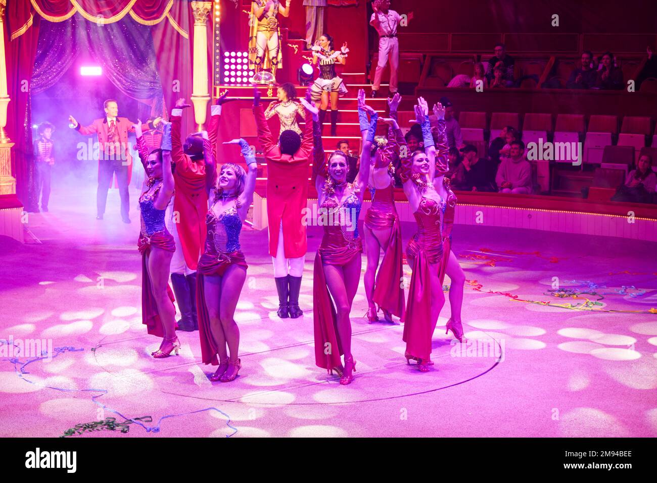 Paris, France. 15th Janv, 2023. The Salto Dancers perform during Cirque Bouglione's 'Fantaisie ...