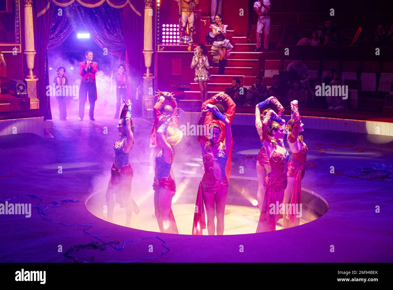 Paris, France. 15th Janv, 2023. The Salto Dancers perform during Cirque Bouglione's 'Fantaisie ...