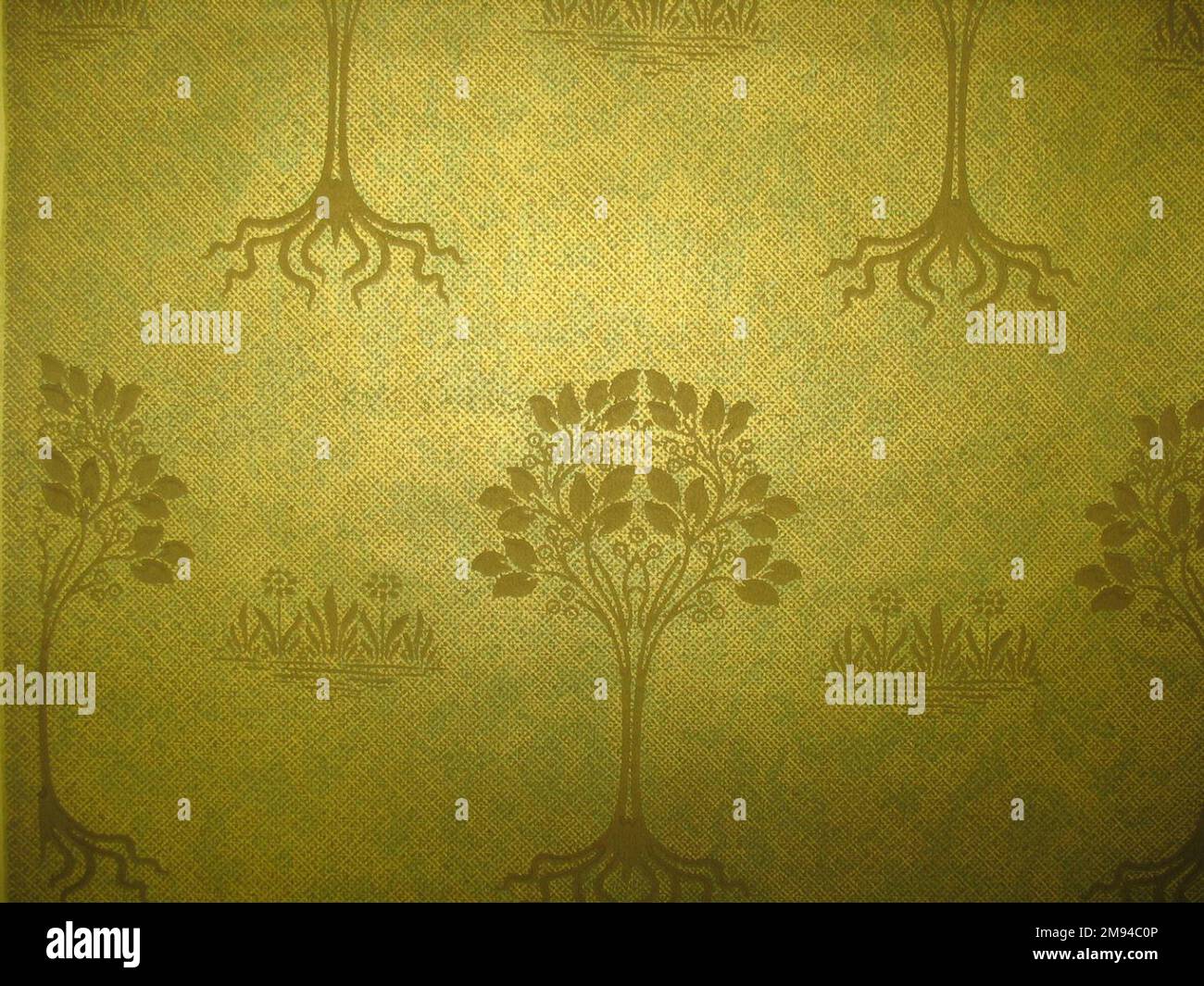 Wallpaper , first half of 20th century. Printed paper, Width: 19 1/2 ...